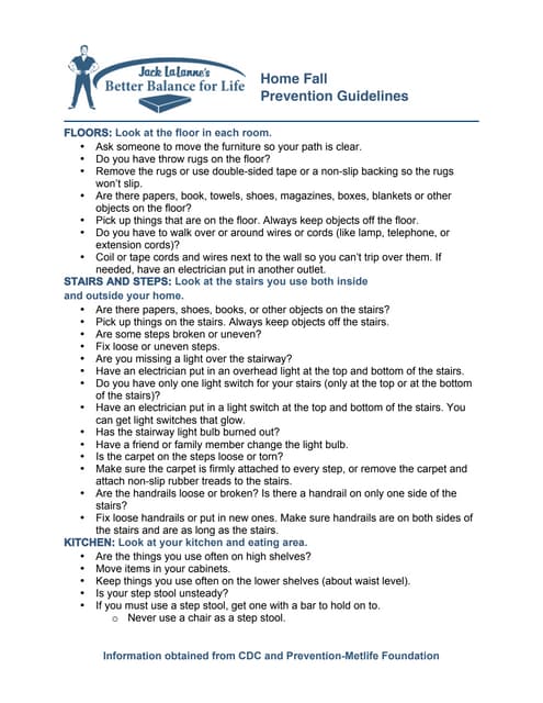 Preventing a Fall | PDF