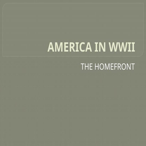 Mobilization of US military within the homefront | PPT