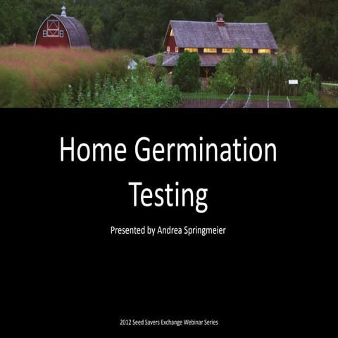 Germination Testing at Home | PPT