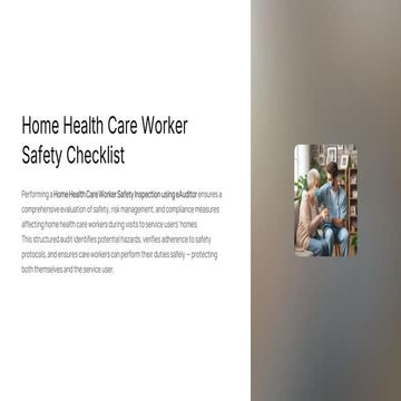 Care Home Safety Checklist with eAuditor Audits and inspections | PDF