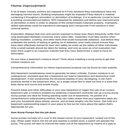 Home improvement | PDF
