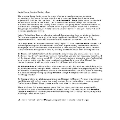 Home interior design | DOC