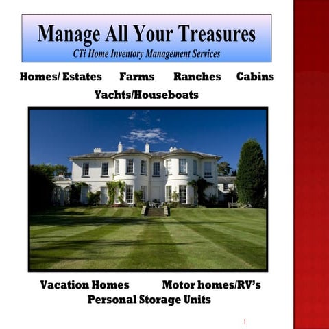 Home inventory presentation 3.2013