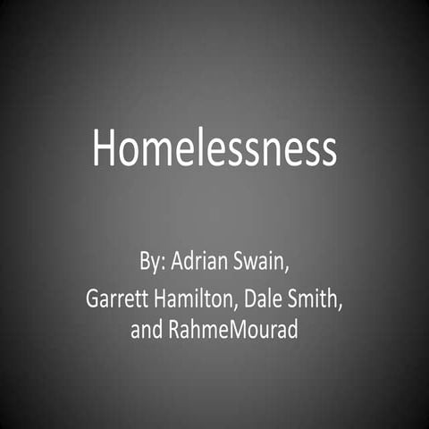 Homeless ppt (1) | PPTX