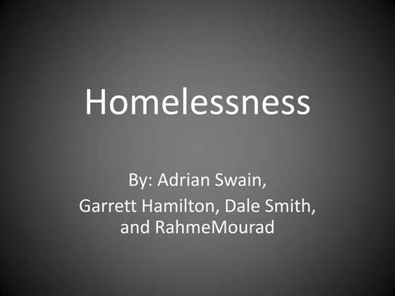 Homeless ppt (1) | PPTX