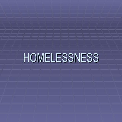 Homelessness | PPT