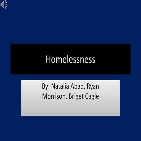 Homelessness | PPT