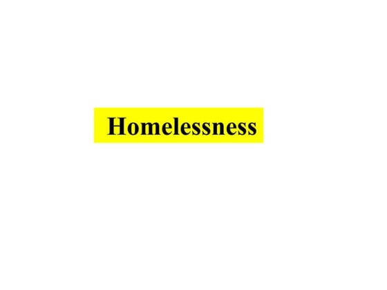 Homeless ppt (1) | PPTX