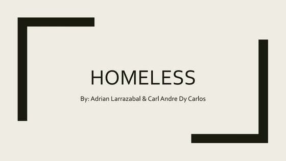 Homeless ppt (1) | PPTX