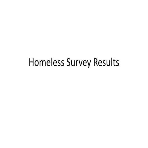 Homeless Survey Results | PPTX