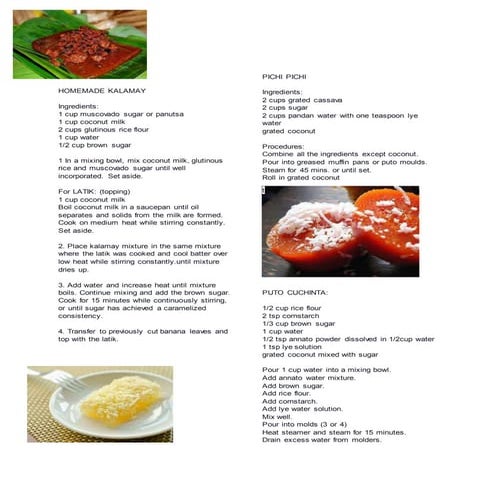 Homemade kalamay | DOCX