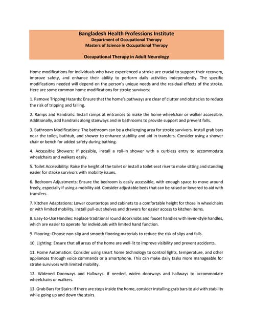 grading activity in occupational therapy | PPTX