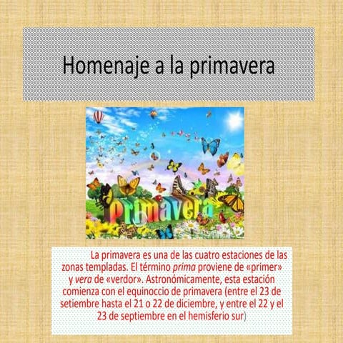 La primavera | PPTX