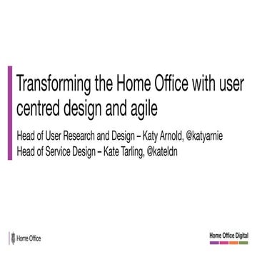 Home Office Digital user research, service design and agile | PDF ...
