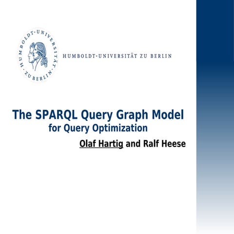 The Sparql Query Graph Model For Query Optimization Ppt 