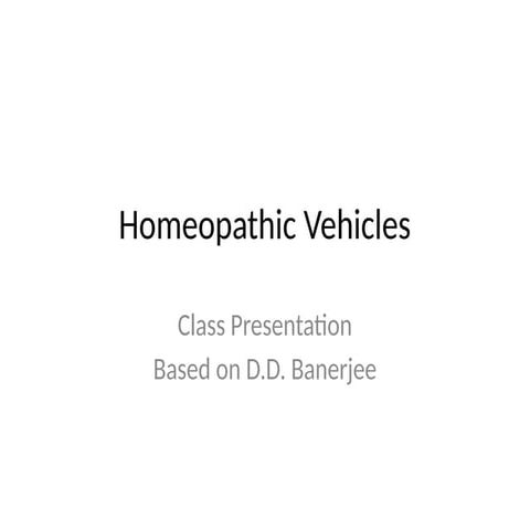 Comprehensive Overview of Homeopathic Vehicles: Solid and Liquid Forms ...