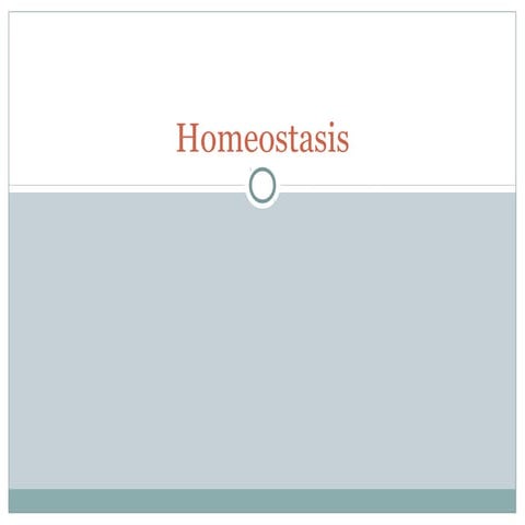 Homeostasis | PPT