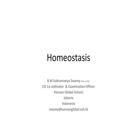 Powerpoint homeostasis | PPT