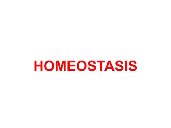 Homeostasis | PPT | Biological Sciences | Science