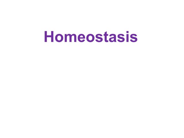 Homeostasis | PPT