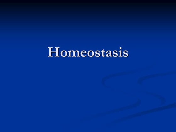 Powerpoint homeostasis | PPT