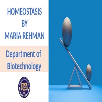 Introduction, Significance and Examples of Homeostasis | PPTX