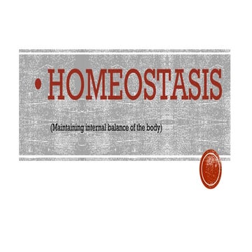 homeostasis. Internal environment medical physiology | PDF