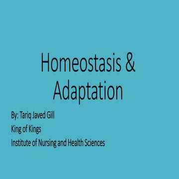 Homeostasis & Adaptation | PPTX