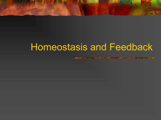 Homeostasis | PPTX