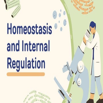 Lesson 1 Homeostasis: Homeostasis and Internal Regulation | PDF