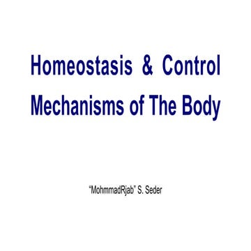 Homeostasis & Control Mechanisms of The Body | PPTX