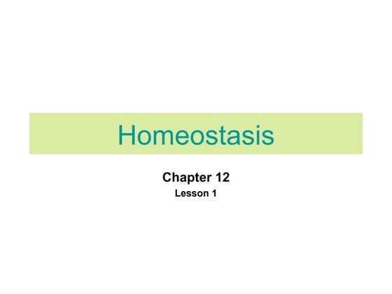 Powerpoint homeostasis | PPT