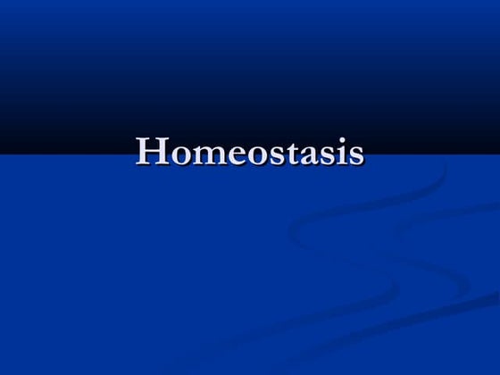 Powerpoint homeostasis | PPT