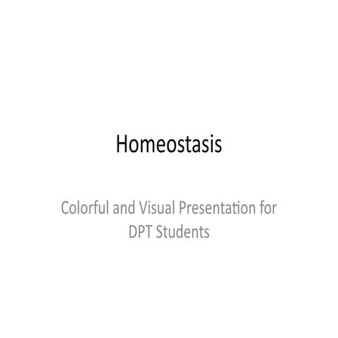 Homeostasis | PPTX