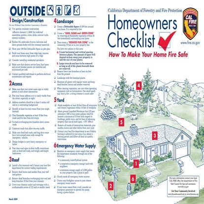 Homeowners Checklist: How To Make Your Home Fire Safe | PDF