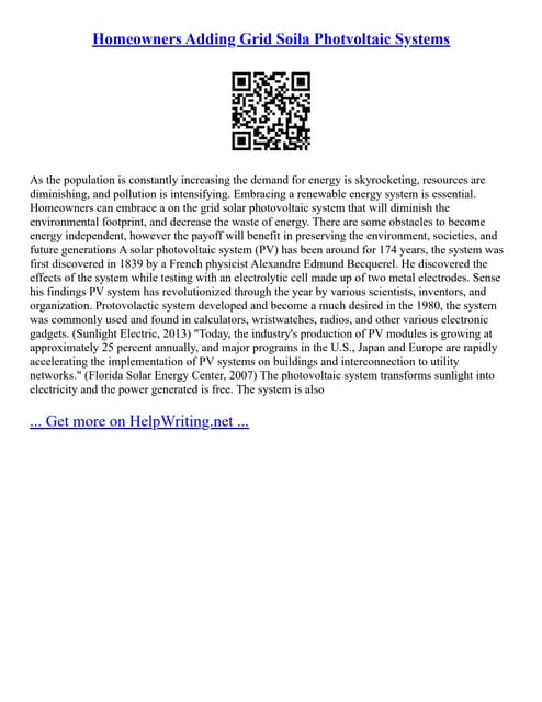 Homeowners Adding Grid Soila Photvoltaic Systems | PDF Homeowners Adding Grid Soila Photvoltaic Systems | PDF
