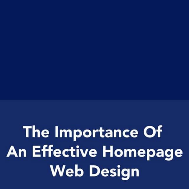 The Importance of An Effective Homepage Web Design | PDF