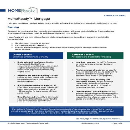 Homeready overview | PDF
