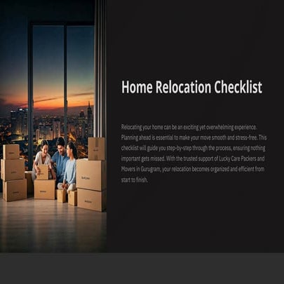Home Relocation Checklist - Insights from Packers and Movers in ...