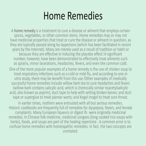 Home remidies | PPTX