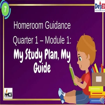 Homeroom-Guidance STUDY PLAN, GUIDE IN Q1 | PPTX