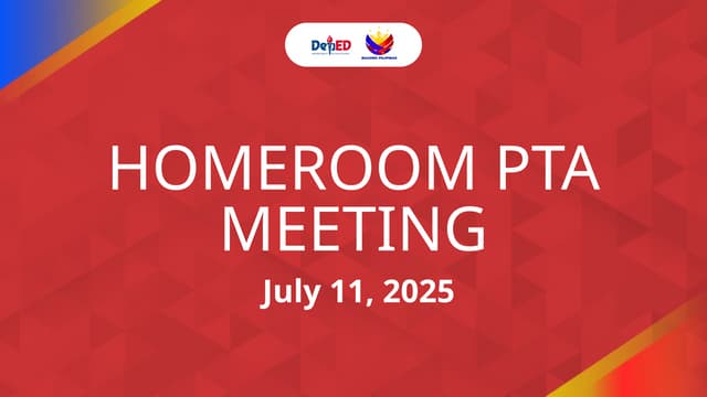 HOMEROOM PTA MEETING- 1ST | PPTX