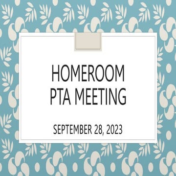 Homeroom PTA OFFICIALS OF CABANGAHAN ELEMENTARY SCHOOL | PPTX