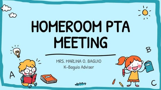 Home room pta meeting during the first quarter | PPTX | Homework and ...