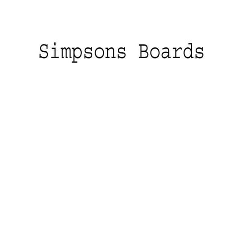 Simpsons Boards | PDF