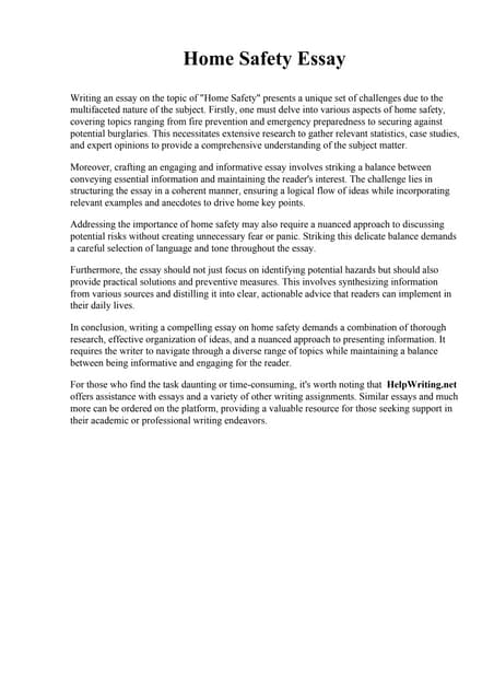 Safety Essay. Eastern Florida State College | PDF