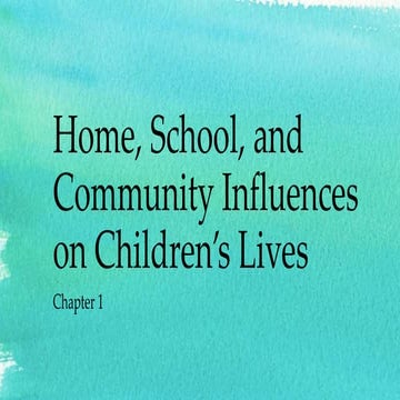 Home, School, and Community Influences | PPTX