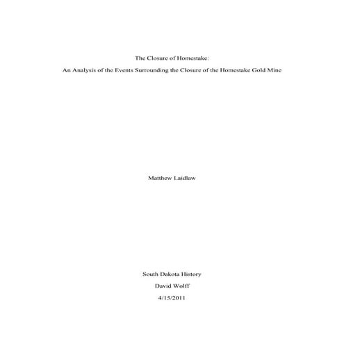 Homestake | DOCX