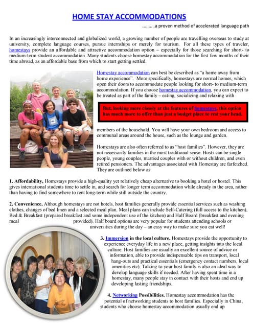 A case of a homestay concept | PPT