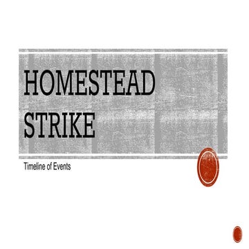 Homestead strike | PPTX